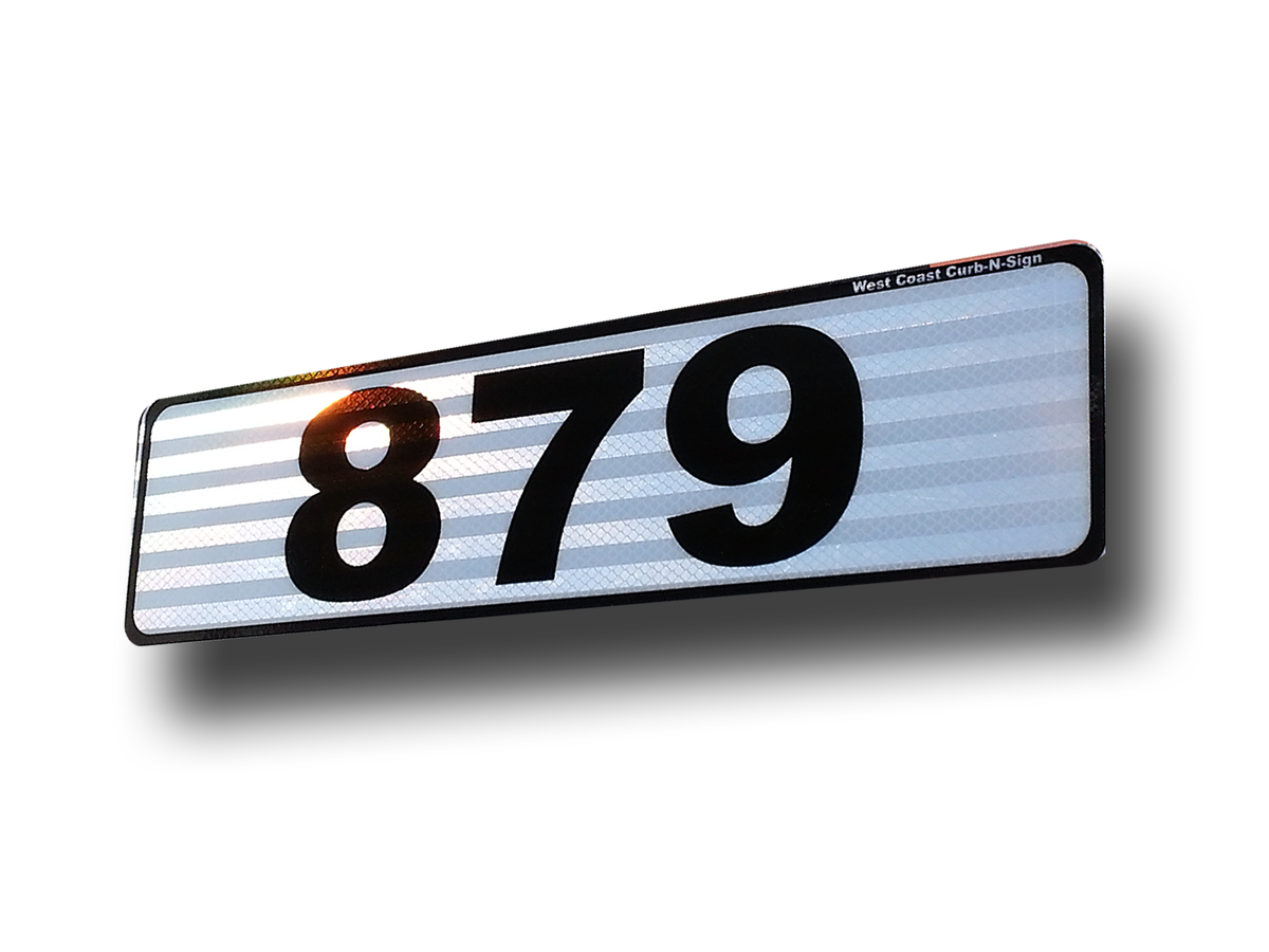 Reflective Fancy Horizontal Address Plates – Curb-N-Sign