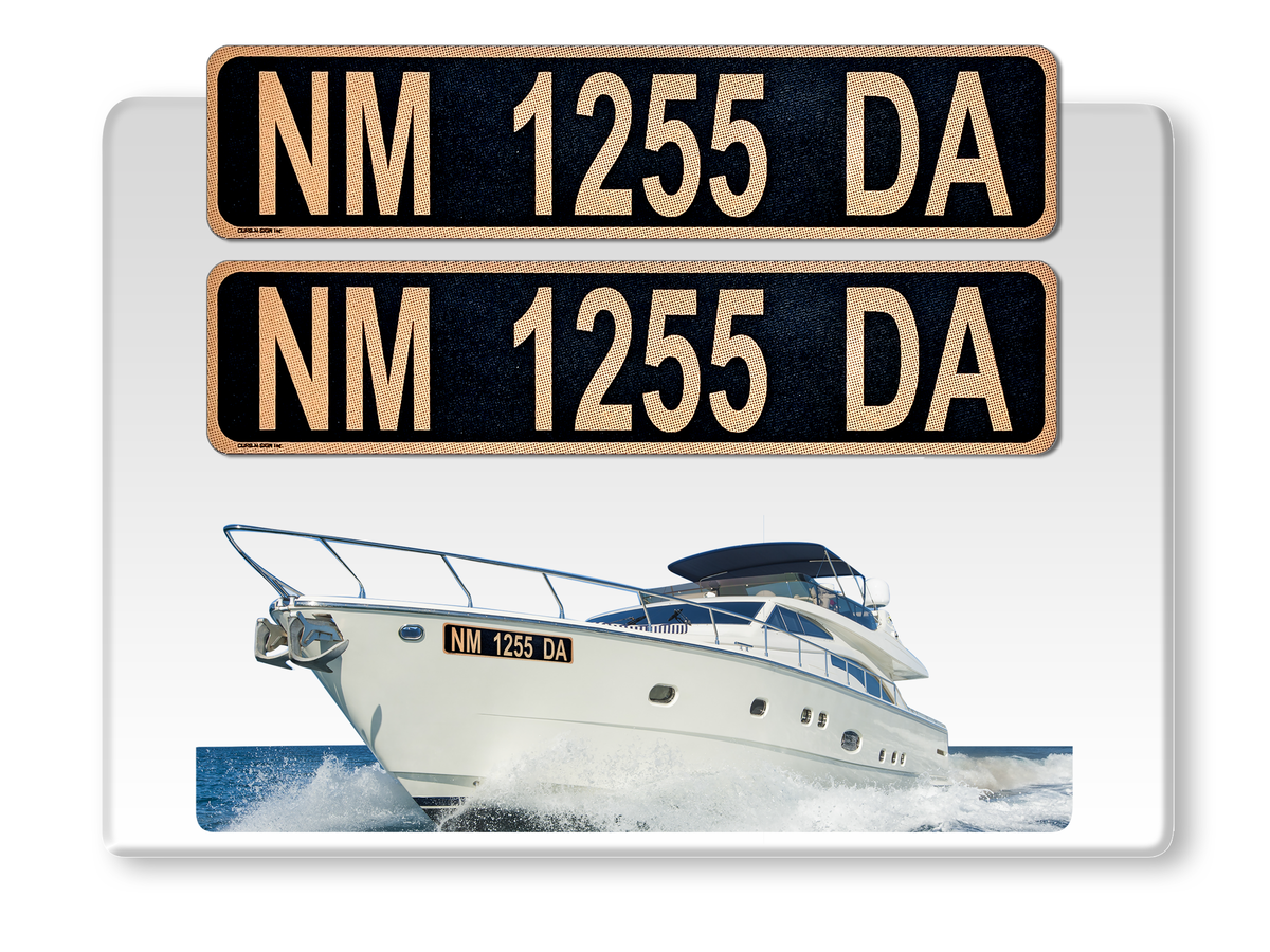 BOWBRITE - Personalized Easy Stick Reflective Boat Numbers – Curb-N-Sign