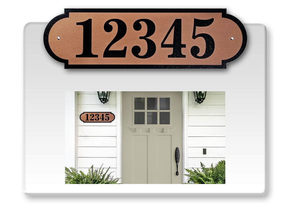 Fancy Super Reflective Mailbox Address Numbers Plaque, Horizontal, for ...