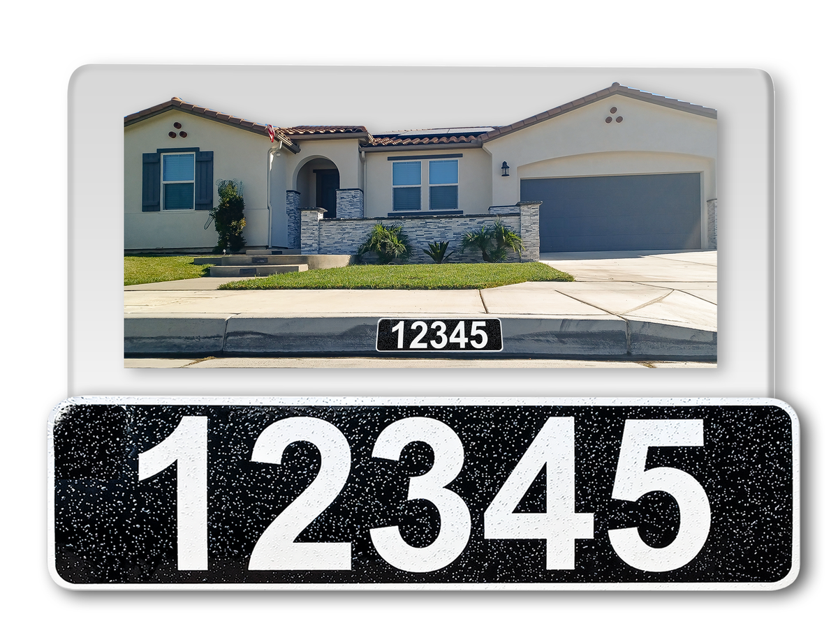 Curb-Wrap, Self-Adhesive, House Address Numbers, Reflective – Curb-N-Sign