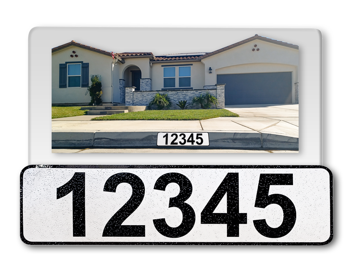Curb-Wrap, Self-Adhesive, House Address Numbers, Reflective – Curb-N-Sign