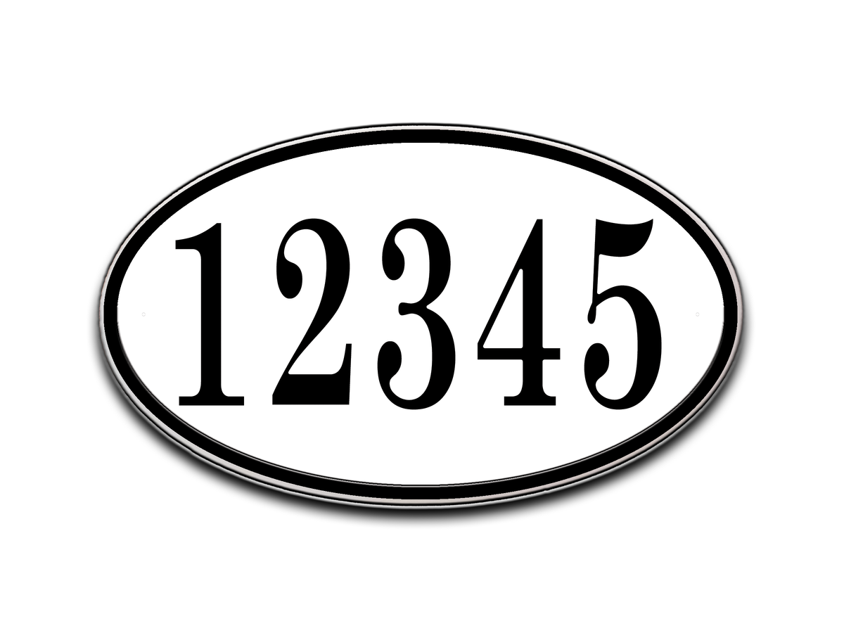 Customized Oval House Address Number Sign, Outdoor, Personalized Color ...