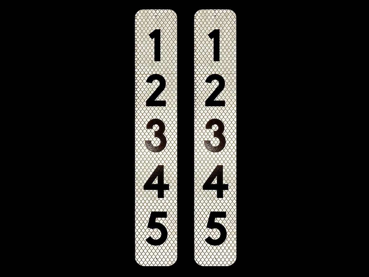 Curb-N-Sign 2 Reflective Mailbox Address Numbers Plaques, Custom Addre