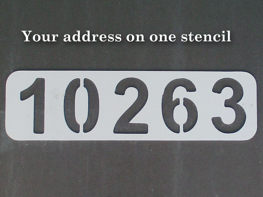 CURBZEE, Custom Curb House Address Numbers Stencil Single time use ...